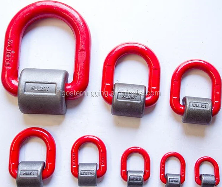 G80 Alloy Steel 2 Ton D Link with Pivoting Galvanized Finish Lifting ...