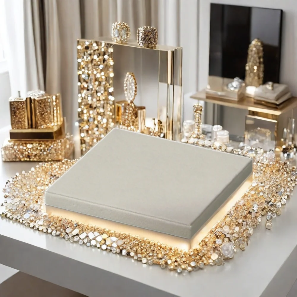 Large Square Veet Mat Display Stand For Jewelry Packaging ...