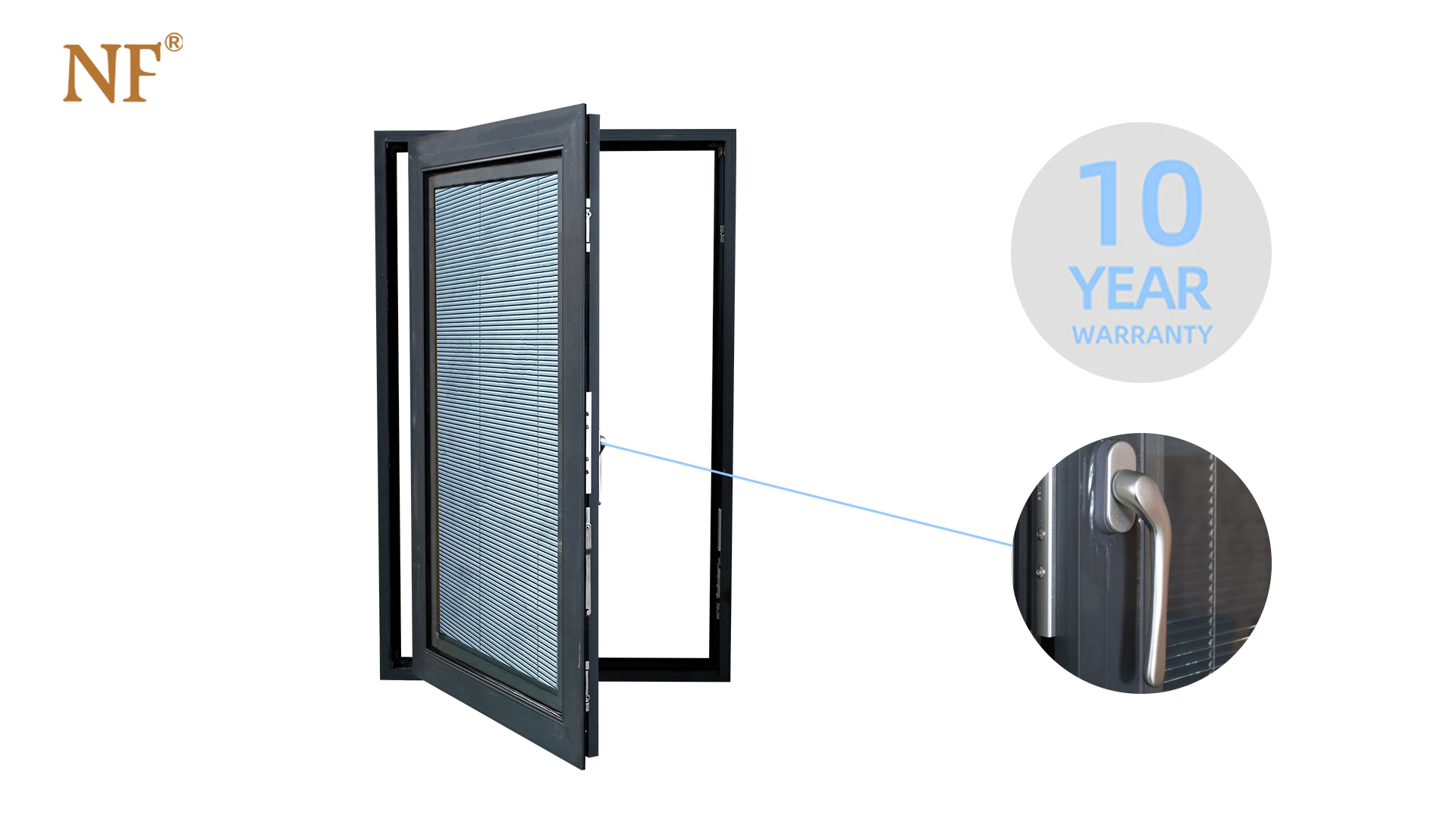 Double Glass Side-hung Opening Casement Window Pvc Window Swing ...