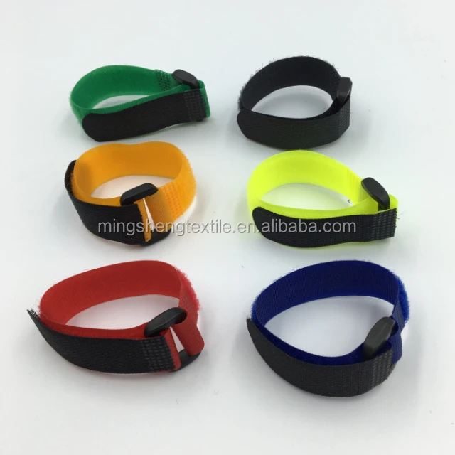Black White Nylon Loop and Hook Cable Tie Fasteners Strap Belt Elastic ...