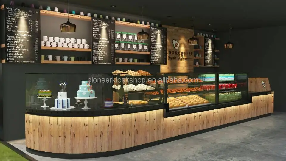 Modern Wooden Coffee Shop Bar Counter - Stylish Cafe Furniture for ...