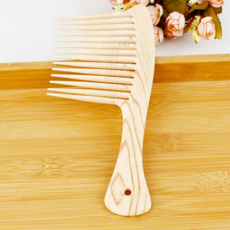 Wood Grain Large Wide Tooth Plastic Hair Rake Comb For Curly Hair - Buy ...