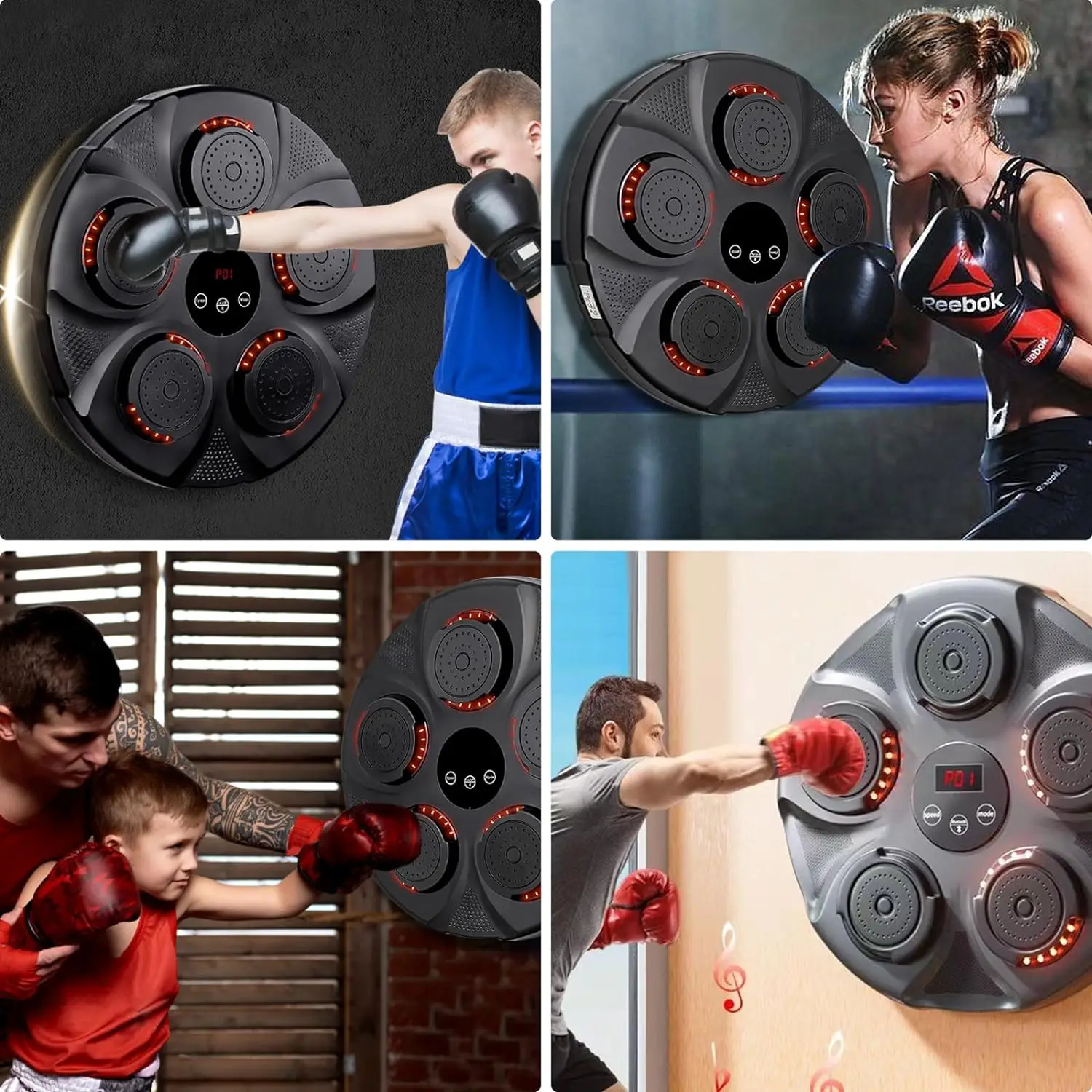 Wall Mounted Electronic Boxing Game Punching Machines Training Machines ...