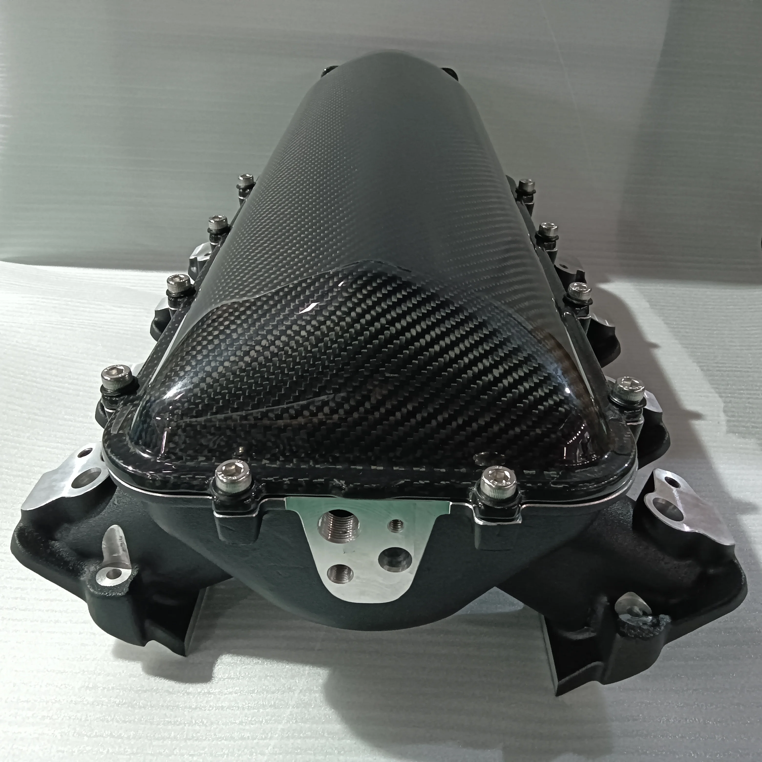 Dry Pure Carbon Fiber Top Lid Lo-ram Modular Intake Manifold Fit LS3 ...