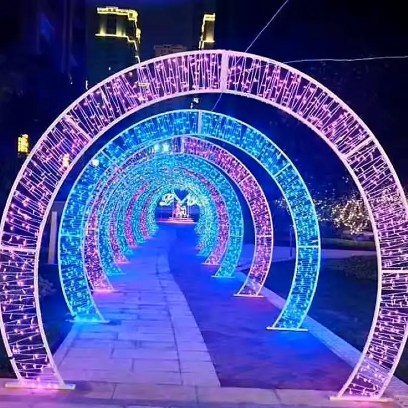 Outdoor Wedding LED Heart-shaped Arch Light Decoration Street ...