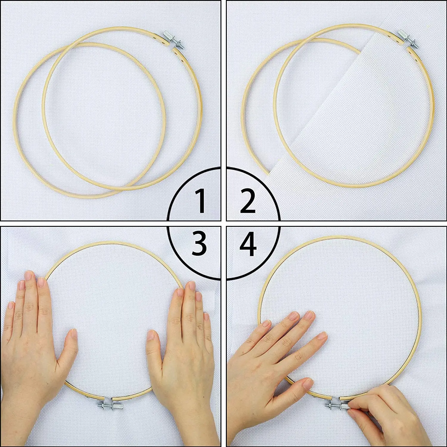 Wholesale Knitting Diy Macrame Metal Screws Wreath Bamboo Frame Circle ...