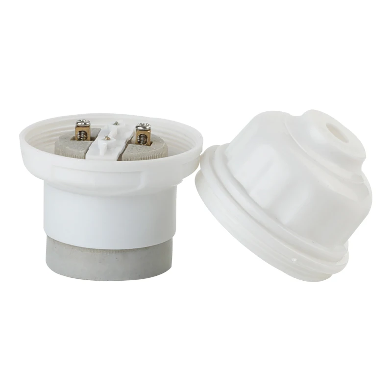 Round White E27 Bulb Holder Lamp Socket Ceramic Lamp Bulb Socket Lamp ...