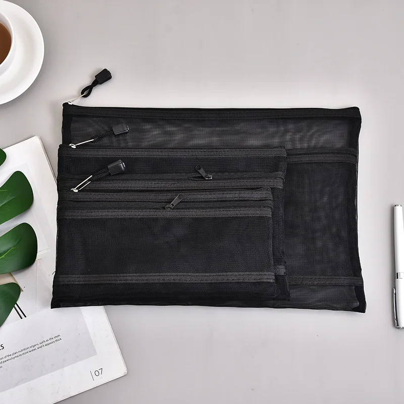 Ecofriendly Mesh Zipper Pouch - Perfect for School & Office