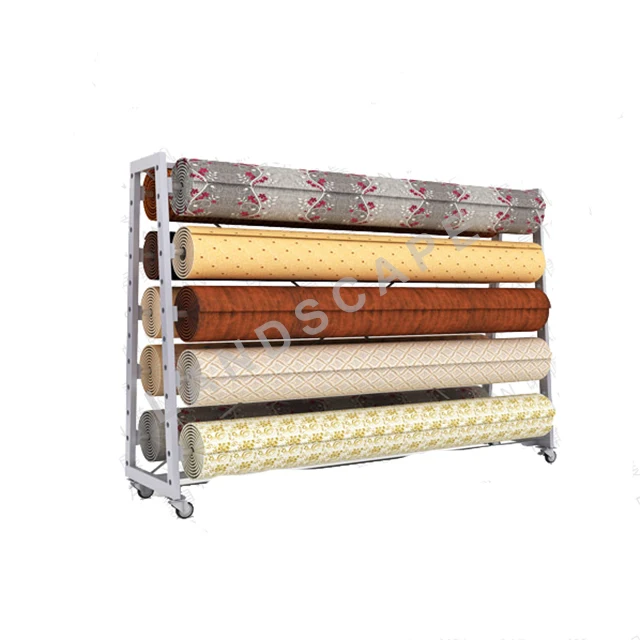 Custom Made Metal Roll Carpet Display Rack / Carpet Display Stand ...