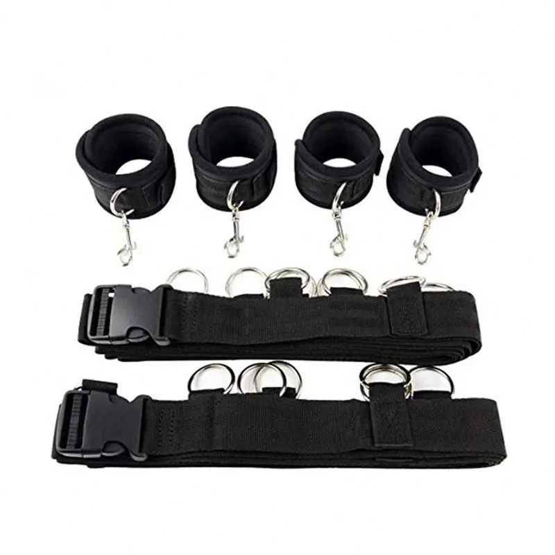Bdsm Slave Flirting Foreplay Adjustable Bondage Kit Sexy Handcuff Ankle ...