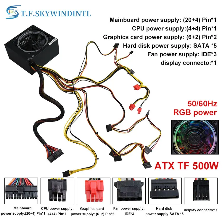 500W, 600W, 700W ATX Power Supplies - Efficient Gaming Solutions