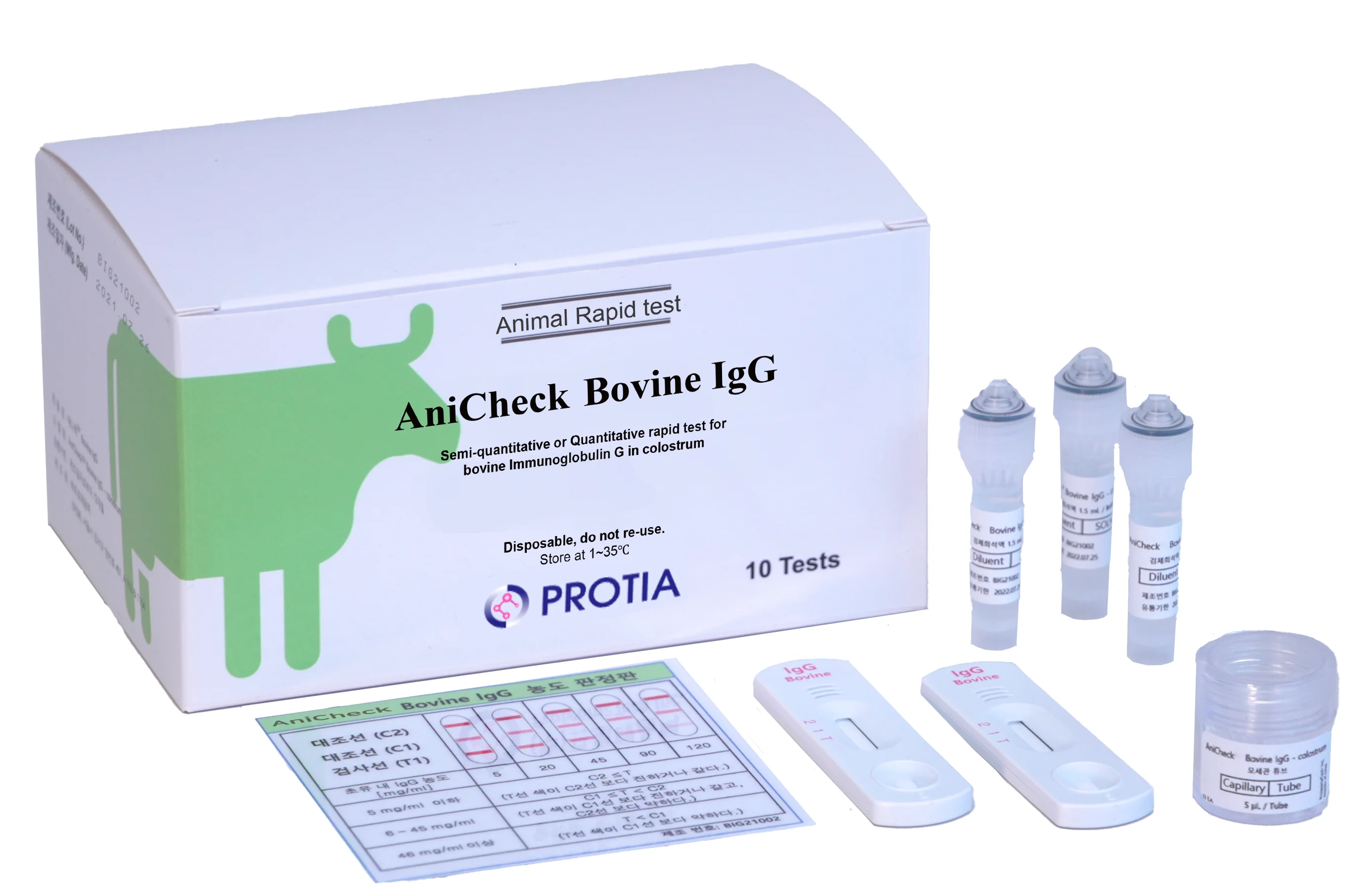 Cow Bovine Rapid Kit for Immunoglobulin G (IgG) Colostrum and Blood ...
