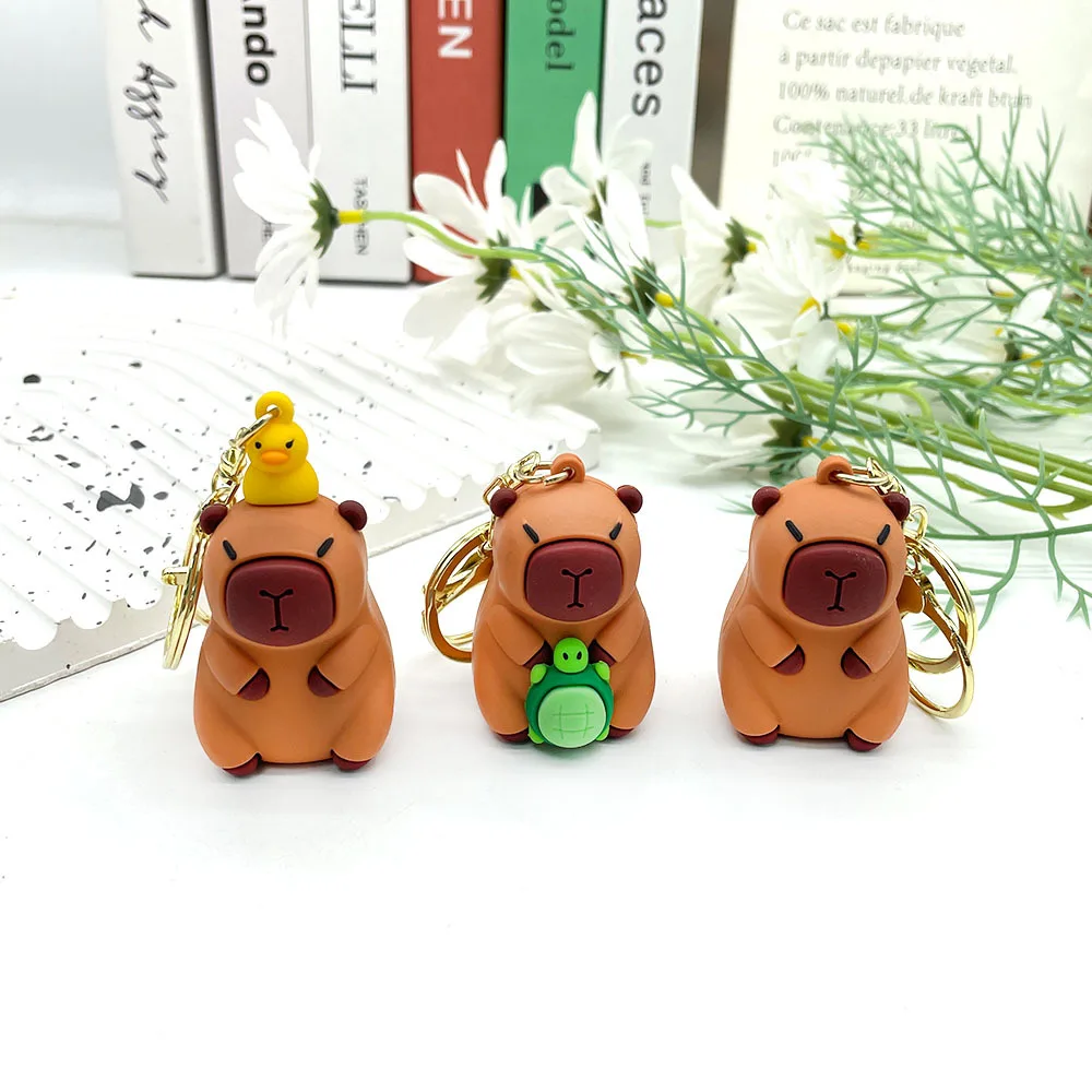 Kawaii Capybara Keychains Cute Animal Water Hogs Bag Pendants For Bags ...