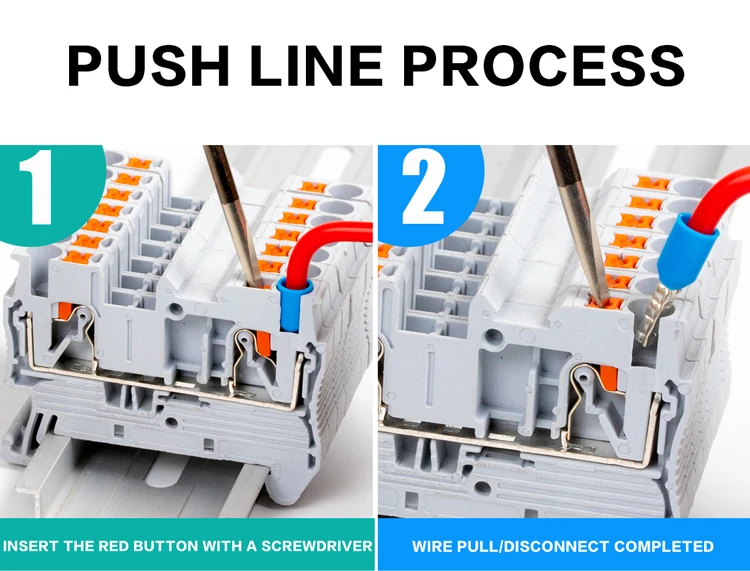 PT2.5 Terminal Block - Quick Wiring with Spring Terminals