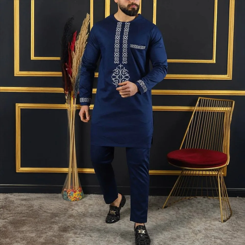 African Suit PROMISTAR S-4XL Men's Casual Ethnic Style African Clothing ...