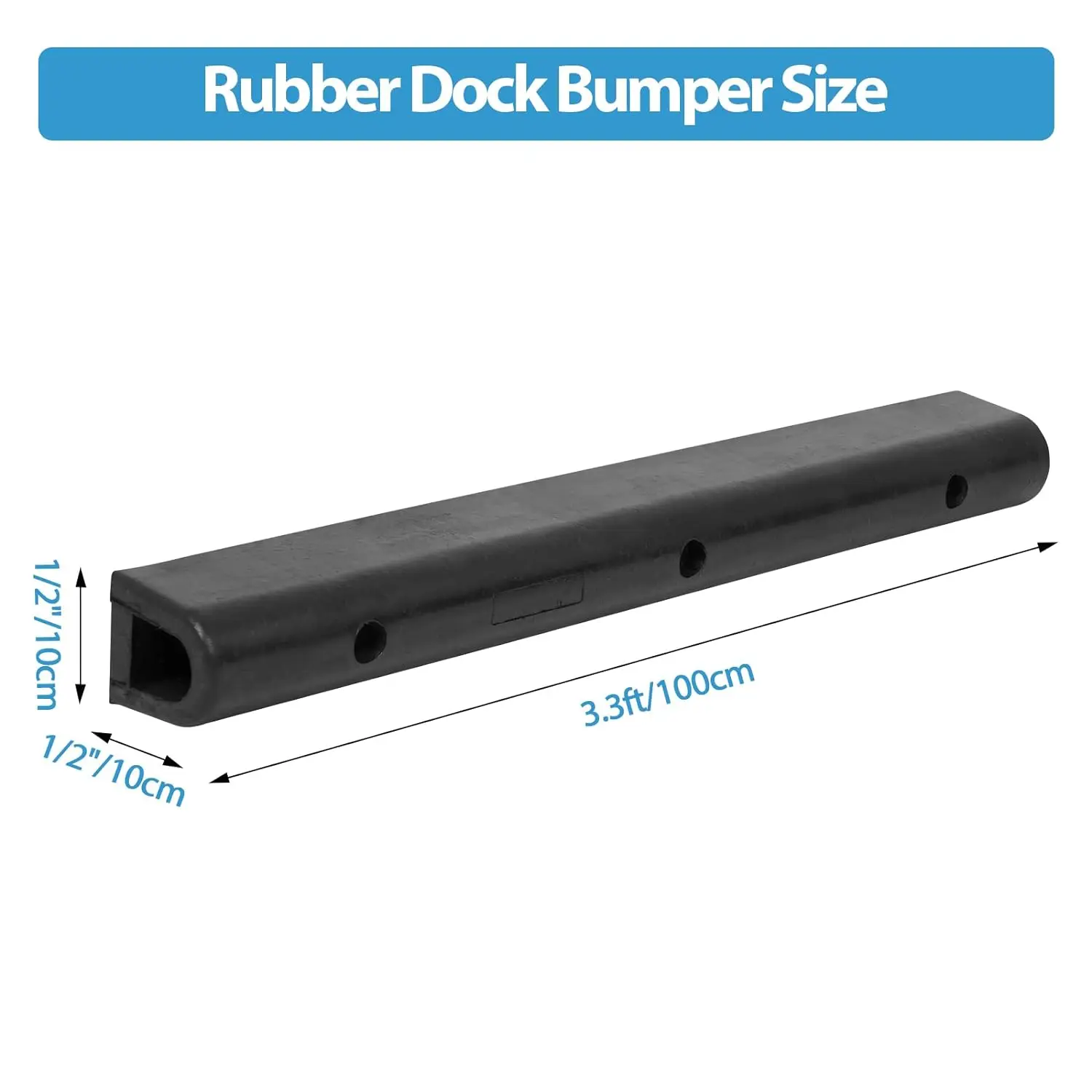 D Type Rubber Fender Dock Bumper Heavy Duty Boat Bumpers for Docking ...