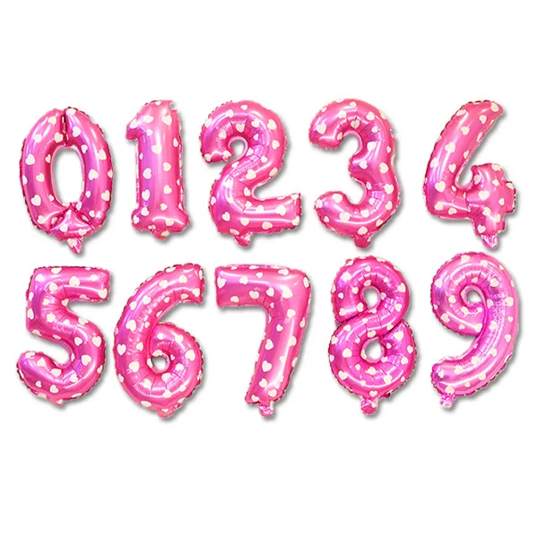 16 Inch Foil Number Balloons Wedding Party Backdrop Decoration Balloon ...