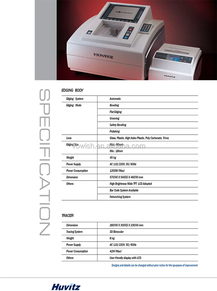 Huvitz Excelon Patternless Edger HPE-410 - Auto Lens Edger