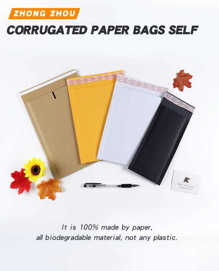 Eco Friendly Rigid Courier Shipping Waybill Pouch Document Packaging ...