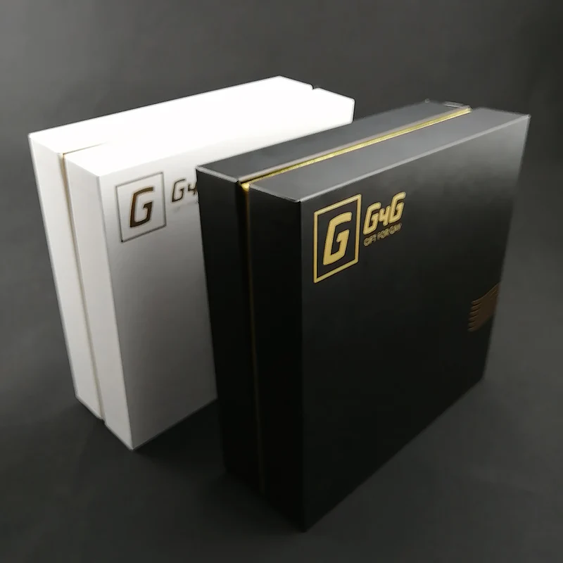 Custom White Square Cardboard Lid and Base Two Piece Shoulder Paper ...