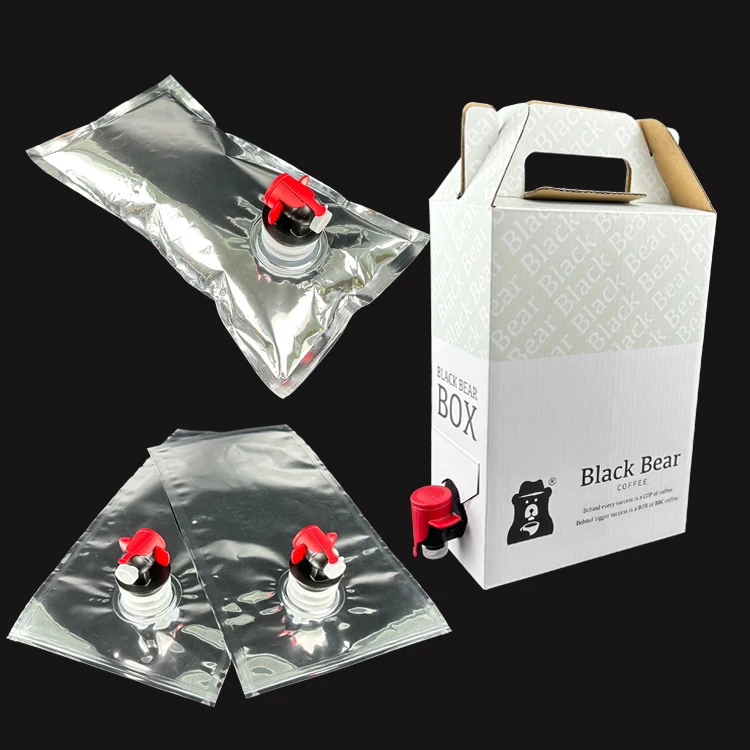 1L 2L 3 Liter Disposable Paper Box Dispenser Bib Bag in Box for Juice ...