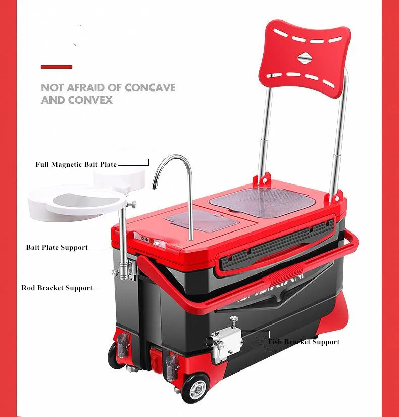 40L Multifunction Fishing Cooler Tackle Boxes - Portable & Durable