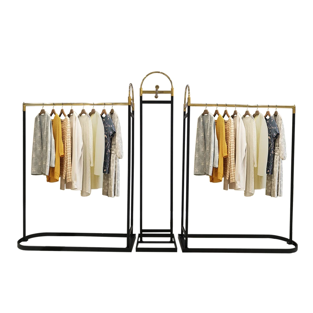 Black Retail Shop Fittings - Elegant Metal Display Racks