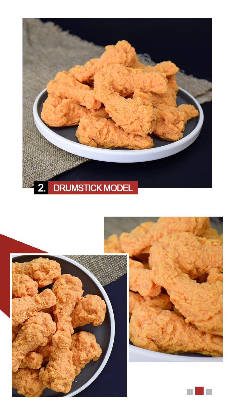Fake Food KFC Crispy Fried Chicken Drumsticks Model