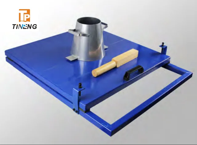Concrete Flow Table - Manual Testing with Galvanised Steel Cone