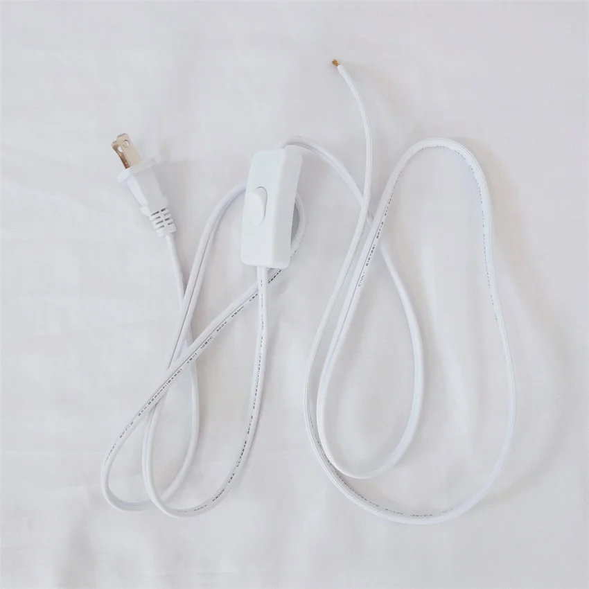 2 Pin US Plug Flat 2x0.824mm2 SPT 2 PVC Insulated Lamp Light Power Cord ...