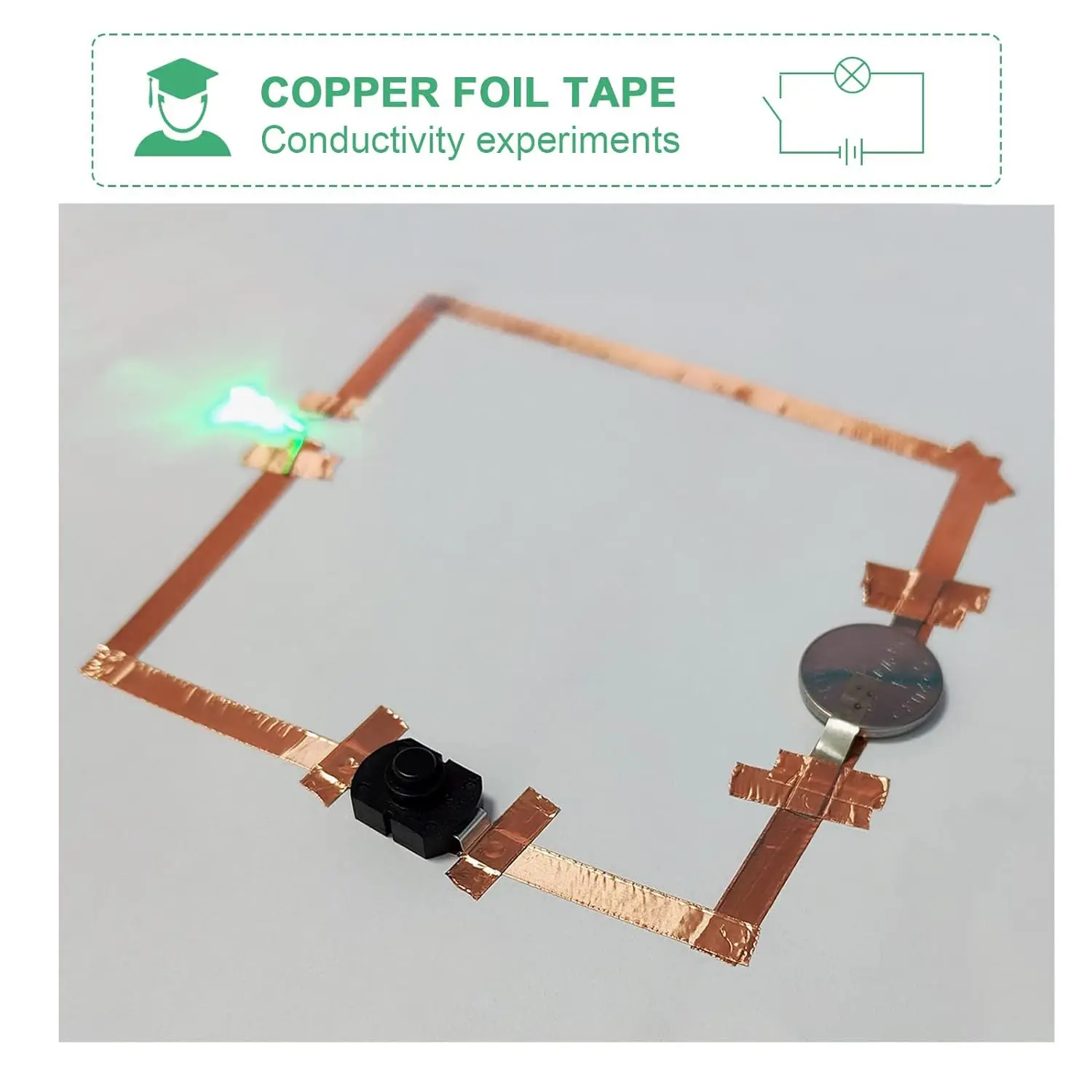 Free Sample Copper Foil Tape High Shielding Double Sided Conductive ...