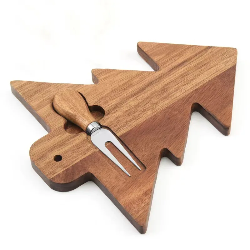 Mu New Wooden Cutting Board Bamboo Cheese Board And Knife Set Cheese ...