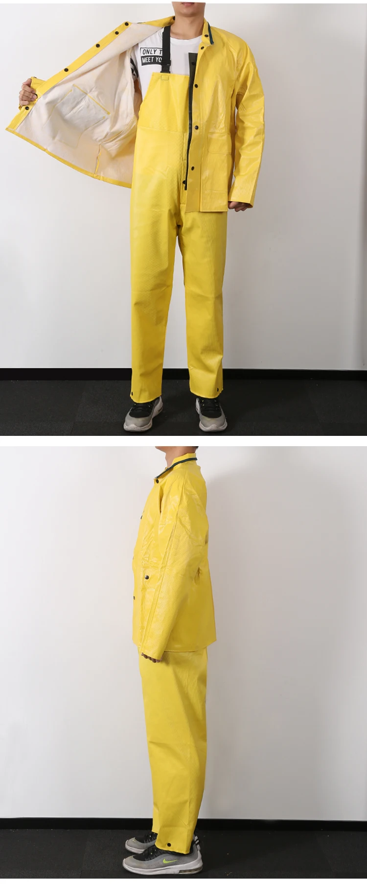 Factory Cheap Price Split Insulation Raincoat Pvc Adult Waterproof Full Body Raincoat Rain Pants ...