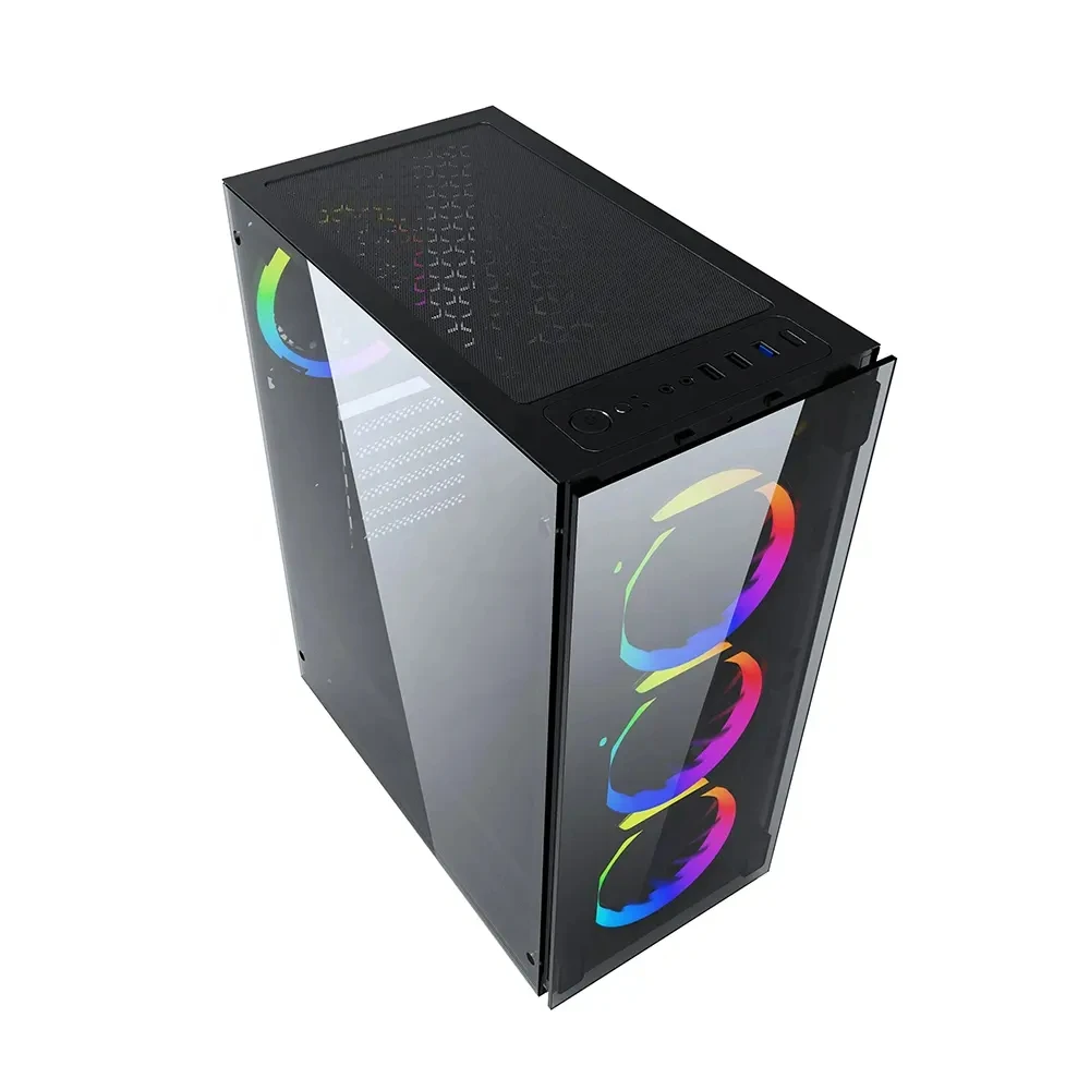 Oem Odm Tower Pc Case With Tempered Glass Window Rgb Cabinet Cpu Entry ...
