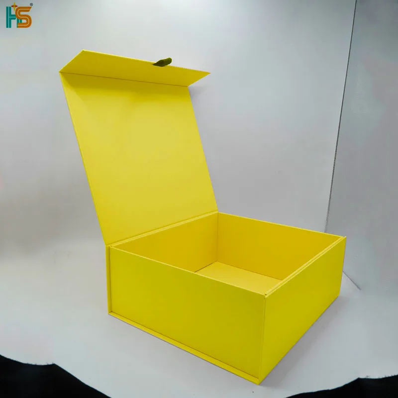 Luxury Jacket Packaging Box Custom Large Size Yellow Cardboard ...