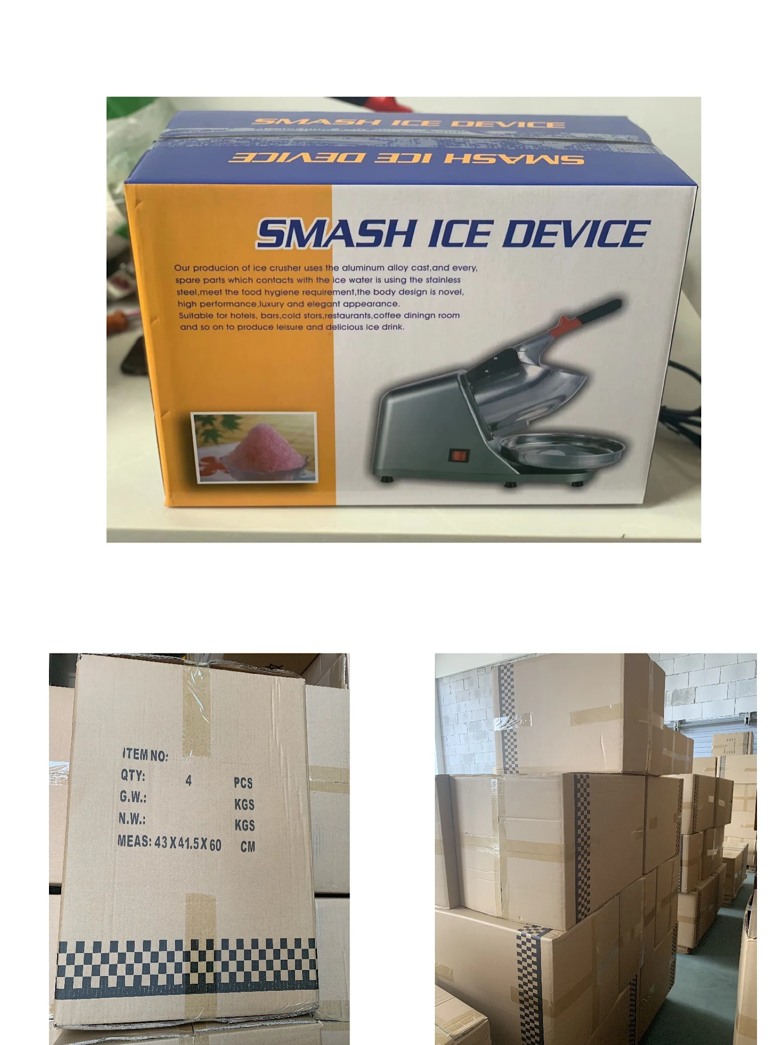 Electric Ice Crusher Machine - High Efficiency & Easy Control