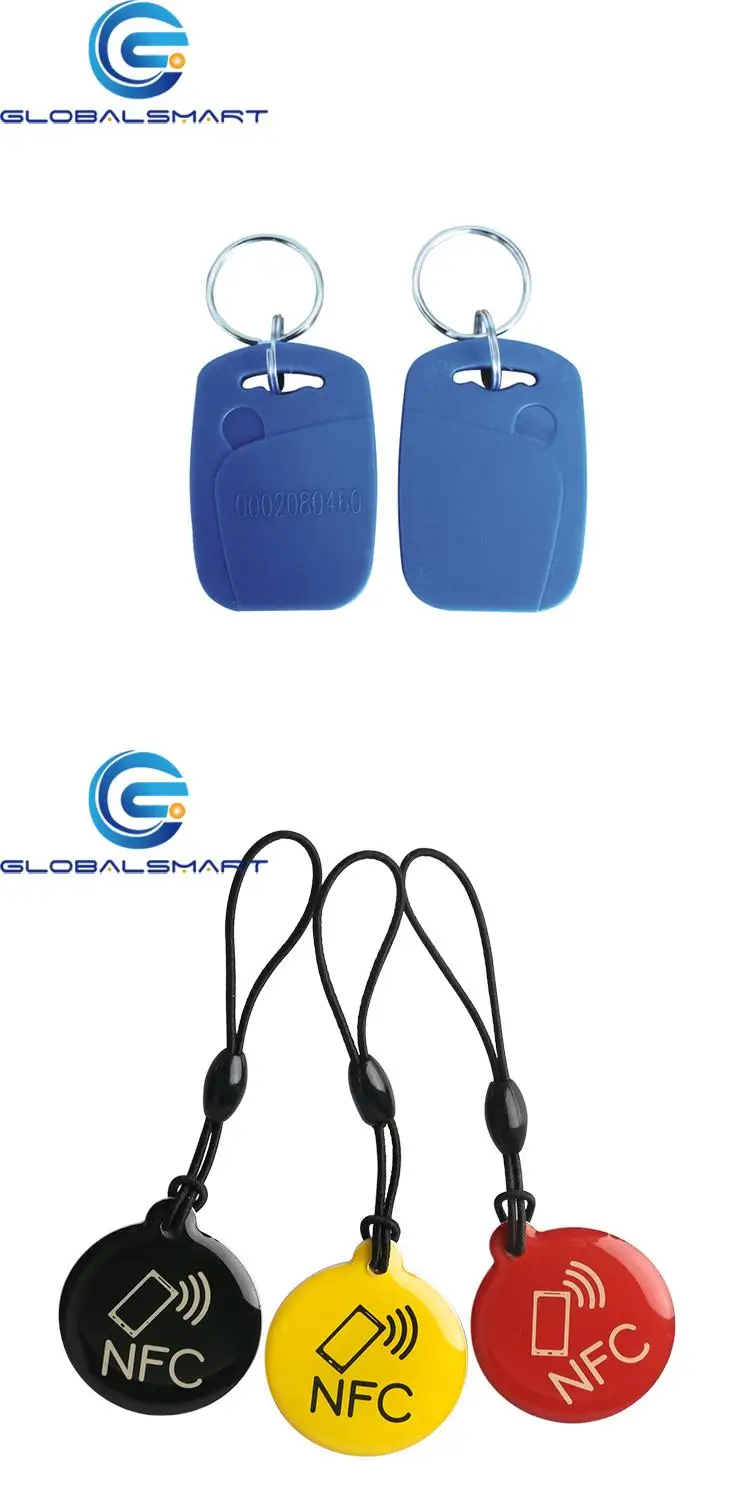 PVC 125KHZ 13.56Mhz 860-960Mhz Epoxy Leather Wooden Customized RFID Key ...