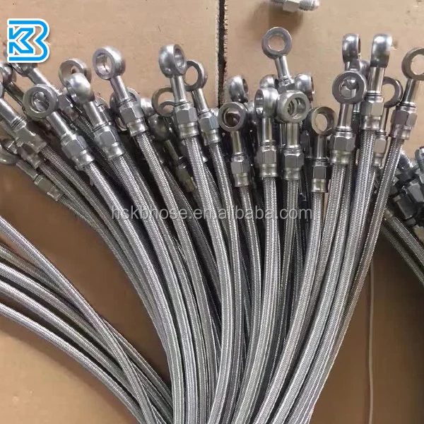 SAE J1401 1/8 Flexible Pre-Made Braided Brake Lines Hose