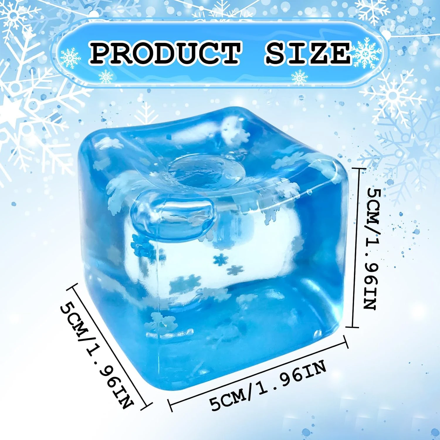 Sensory Toys Snowflake Fidget Toys Decompressed Funny Glitter Blue Big ...