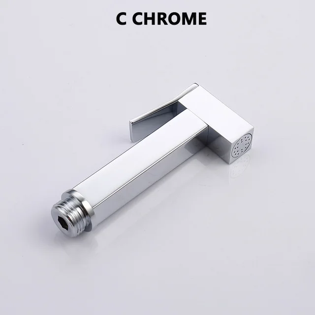 Shattaf Modern Golden Square Toilet Spray Gun - High Pressure Bidet