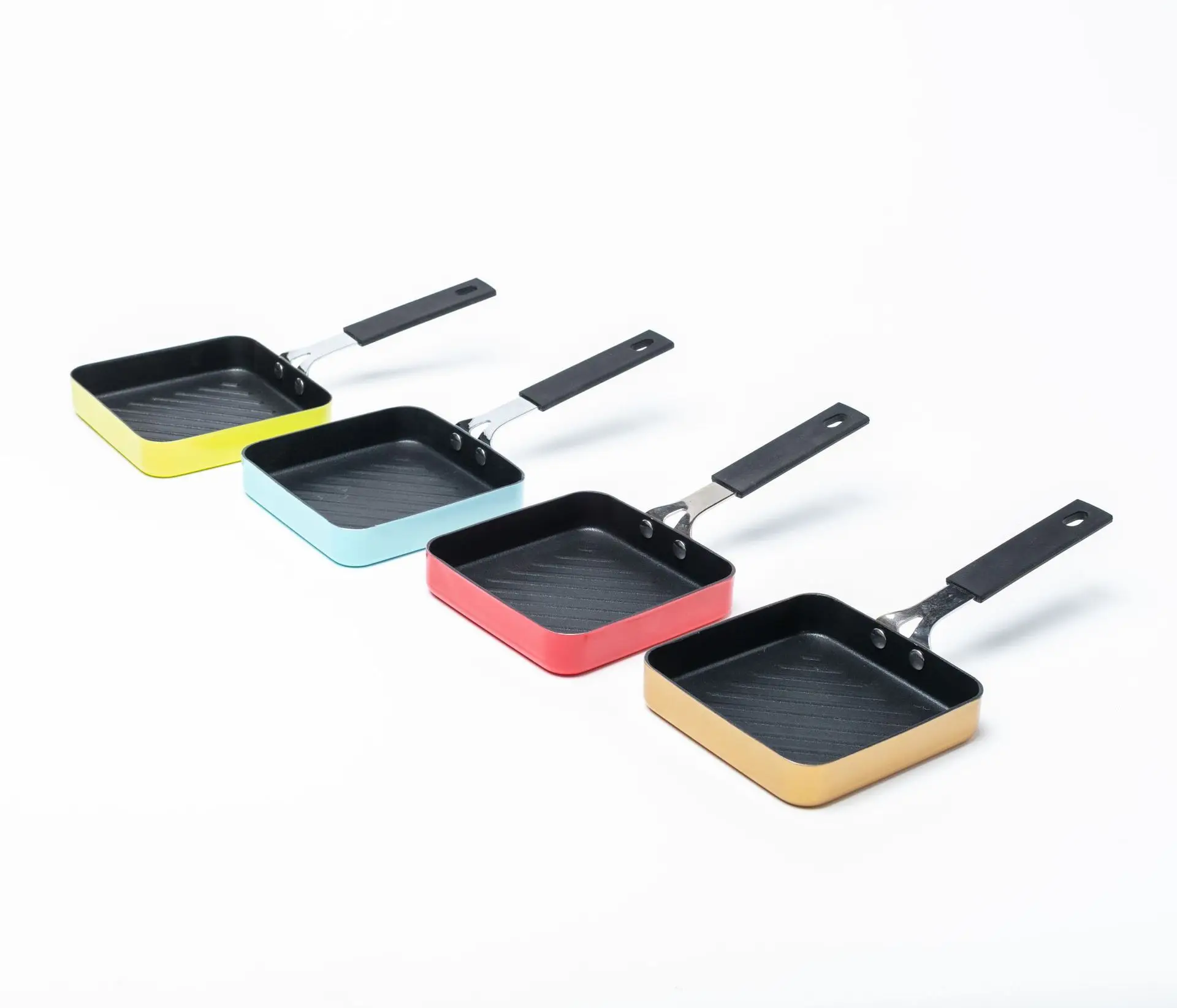 Flat Bottomed Frying Pan Rectangle Pans Omelette Non Stick Marble ...