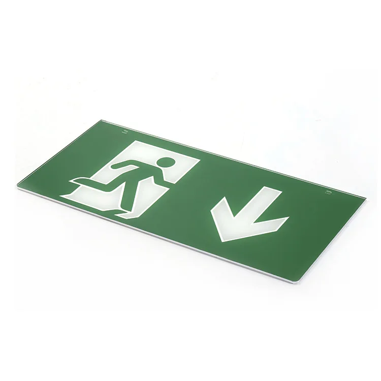 Custom Directional Safety Rectangular Acrylic Fire Emergency Exit Sign ...
