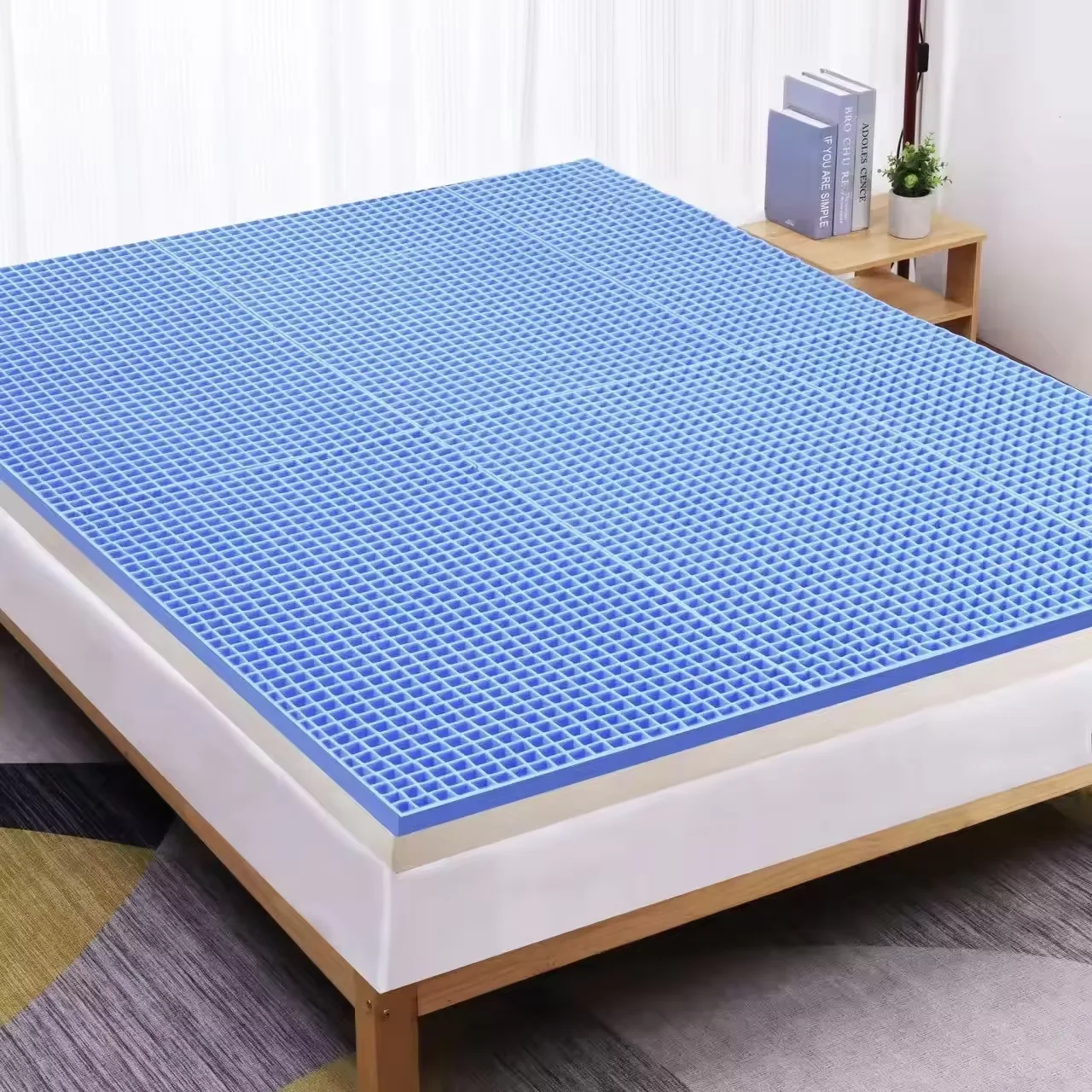 King Size Back Support TPE Gel Matrix Grid Mattress Pads