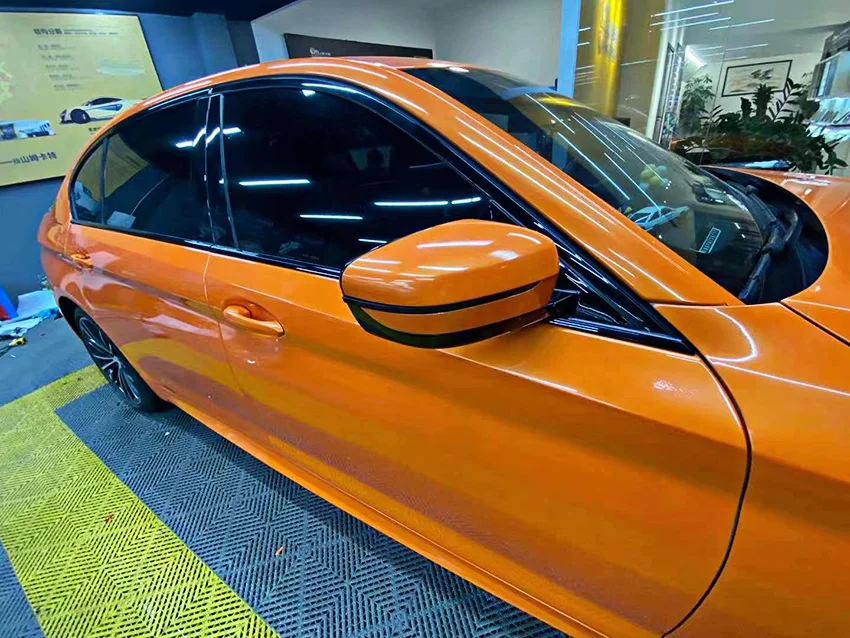 Car Wrap Pet Backing Films Magic Gold Sunshine Orange Color Changing ...