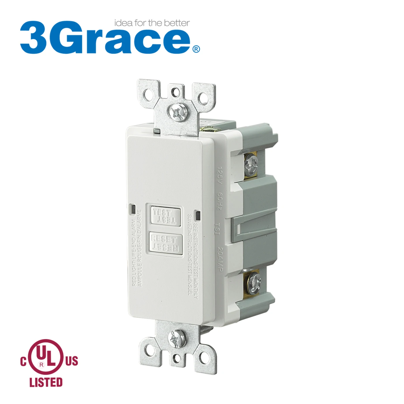Dead Front GFCI Outlet - 20A 125V AC Customized Support