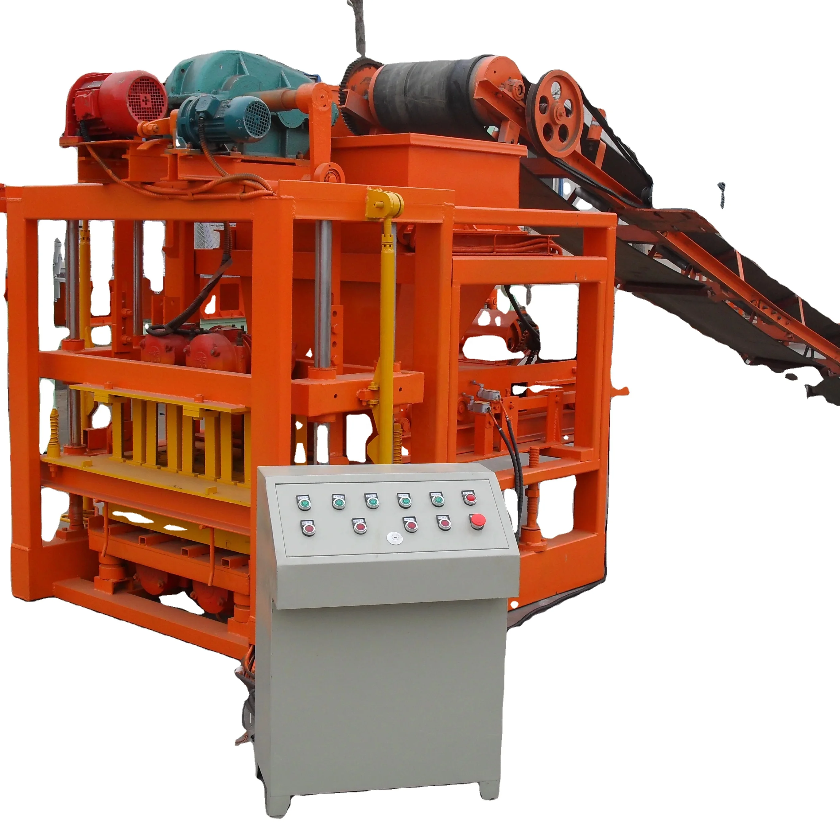 Qtj4-26c Concrete Cement Hollow Paving Block Making Machine For Paver ...
