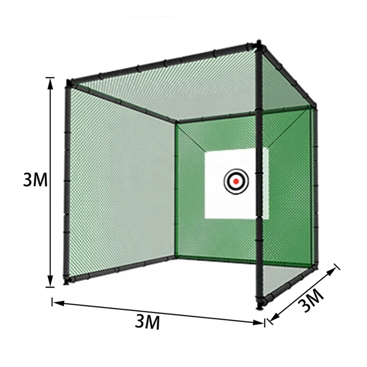 3x3x3m Golf Cage Training Aid Tool Practice Golf Net Cage