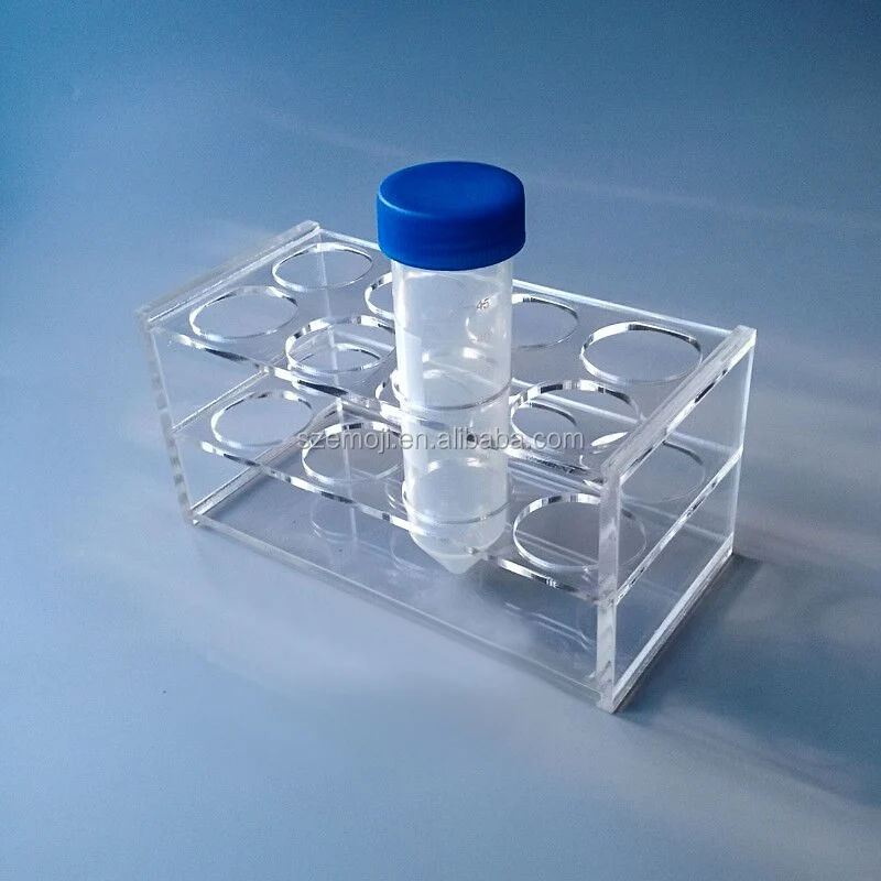 18-Place Customized Test Tube Holder Clear Acrylic 10ml Tubes Bottle ...