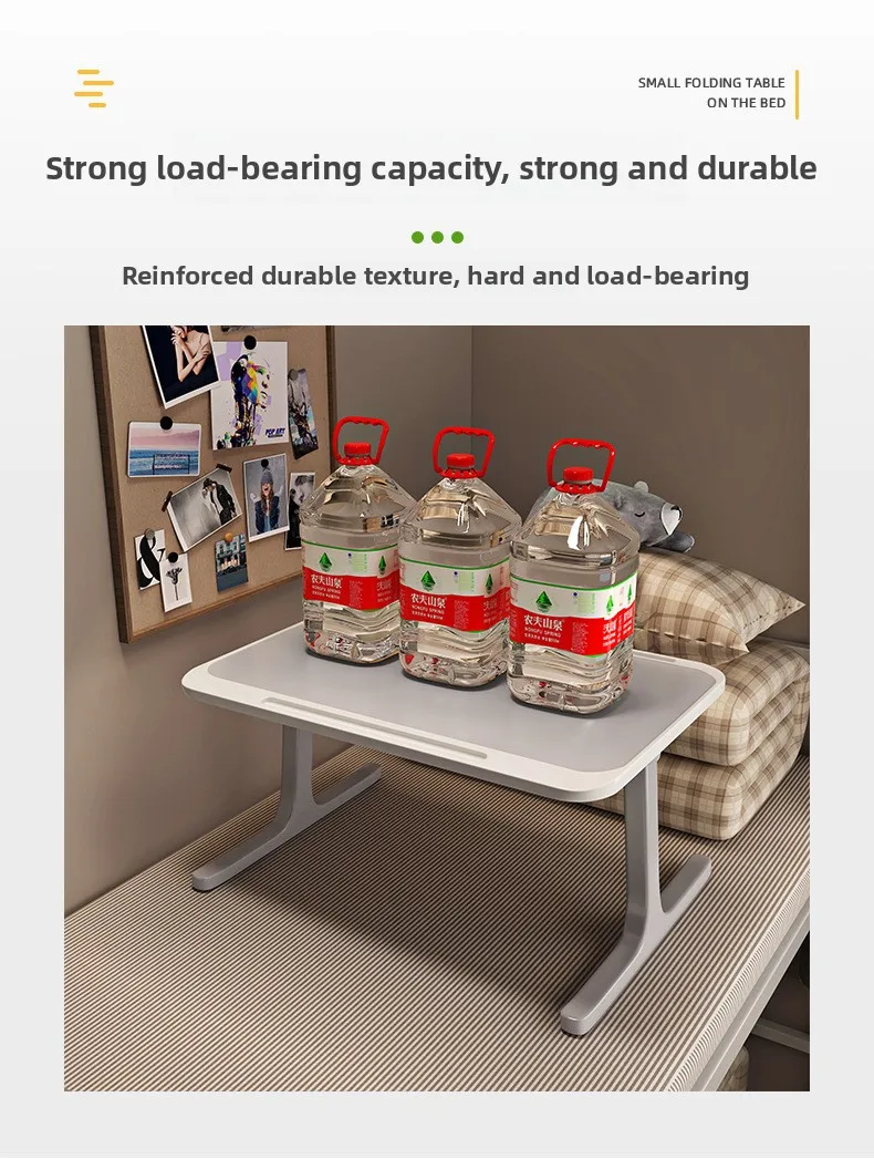 Student Foldable Metal Study Table and Bed Desk New Small Computer Desk ...