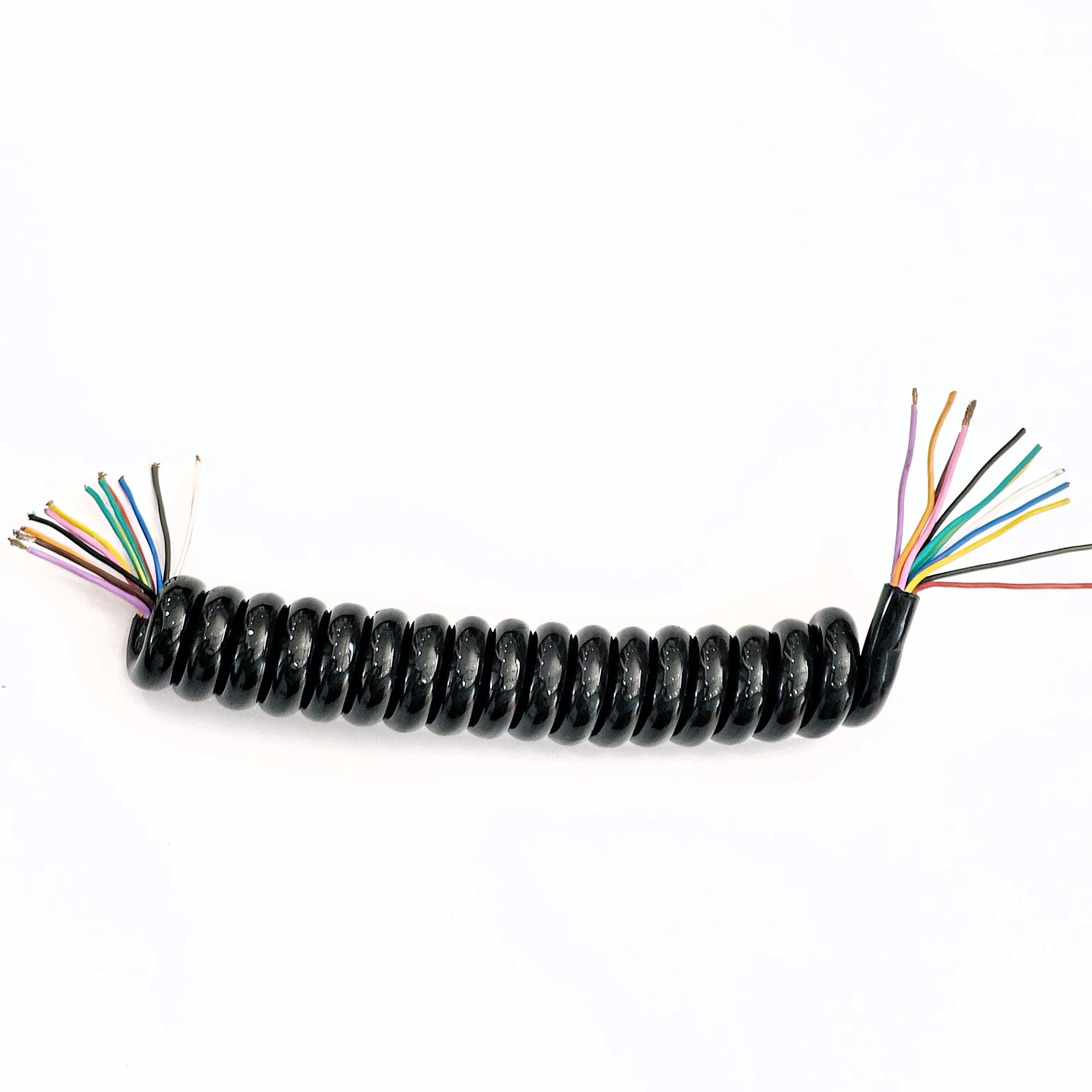 Hot Selling Tpu Black Spring Wire 12-core 1.5mm2 Spiral Cable - Buy ...